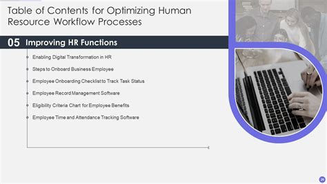 optimizing human resource workflow processes complete deck presentation graphics