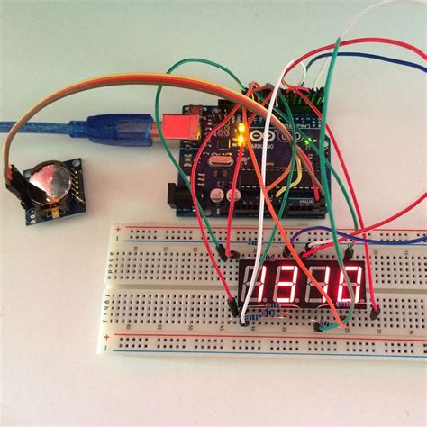 Slav Simplest Arduino Clock With 7 Digit Segment Display Arduino Clock Arduino Projects