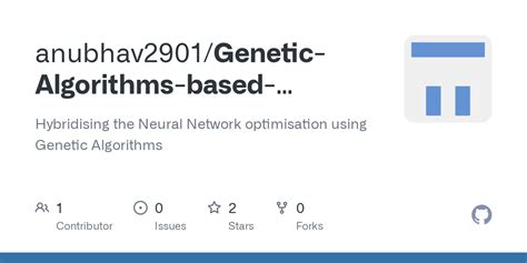 github anubhav2901 genetic algorithms based neural network hybrid hybridising the neural