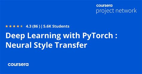 Deep Learning With PyTorch Neural Style Transfer Coursya