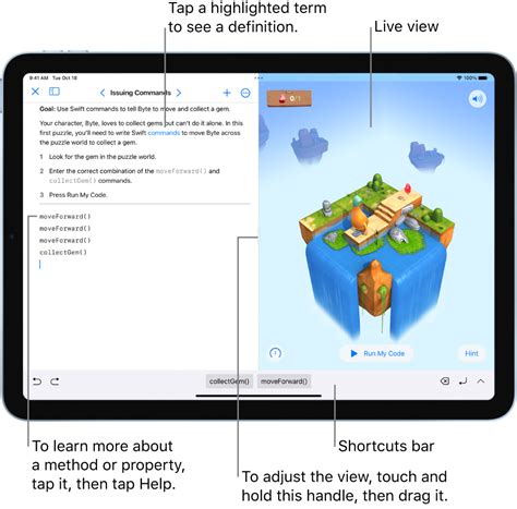 enter code in a playground book in swift playgrounds on ipad apple palaikymas lt