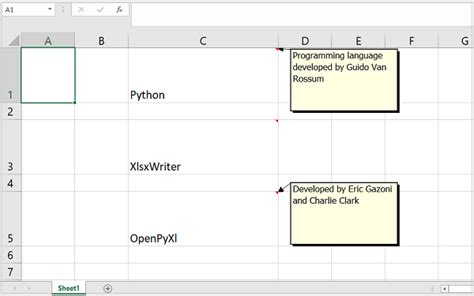 python xlsxwriter 单元格注释 小牛教程