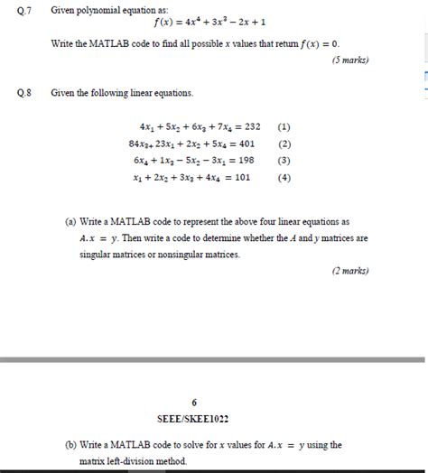 solve singular matrix equation matlab tessshebaylo