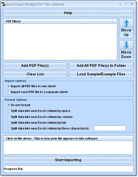 how to import multiple pdf files to excel file
