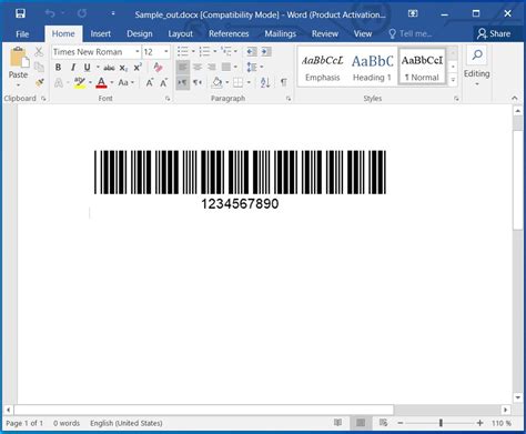Crear código de barras en Word usando C Leer código de barras de