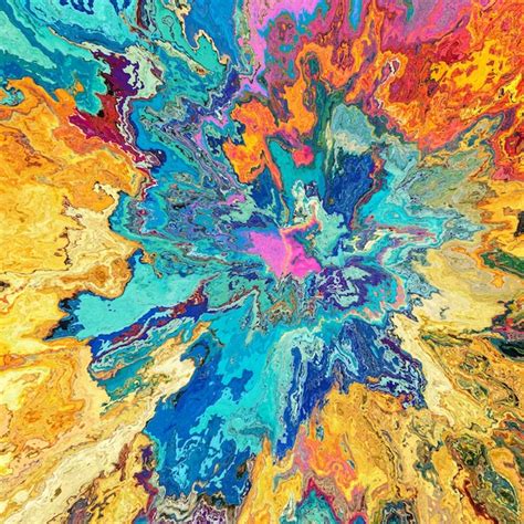 Premium Photo A Colorful Painting With A Colorful Swirl Pattern