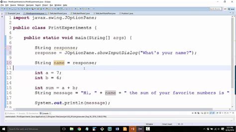 User Input With JOptionPane YouTube