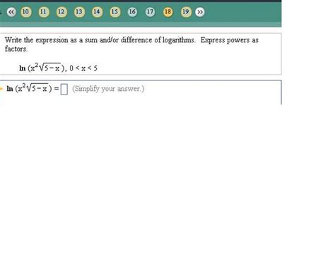 get answer write the expression as a sum and or difference of logarithms transtutors
