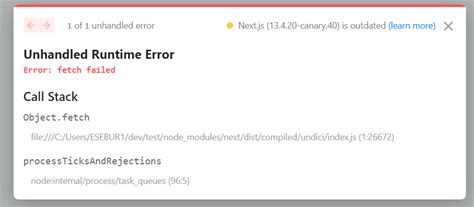 typeerror fetch failed external api only locally on windows · issue 55715 · vercel next js