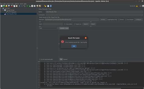 cannot open jtl jmeter result after running test in terminal stack overflow