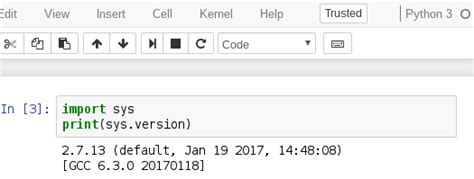 check python version jupyter notebook this is the operating system command you d use to check