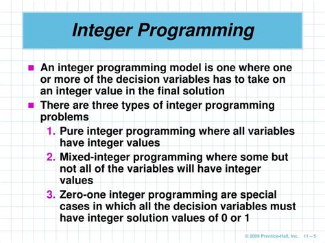 ppt integer programming goal programming and nonlinear programming powerpoint presentation