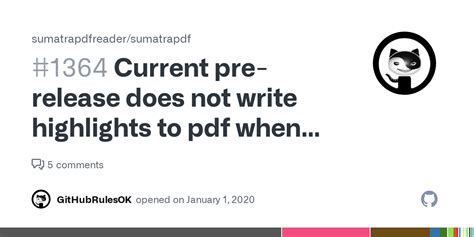 current pre release does not write highlights to pdf when saveintodocument true · issue 1364