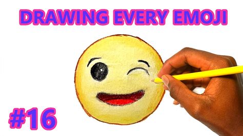 How To Draw Winking Face Emoji Drawing Every Emojis Part 16 YouTube