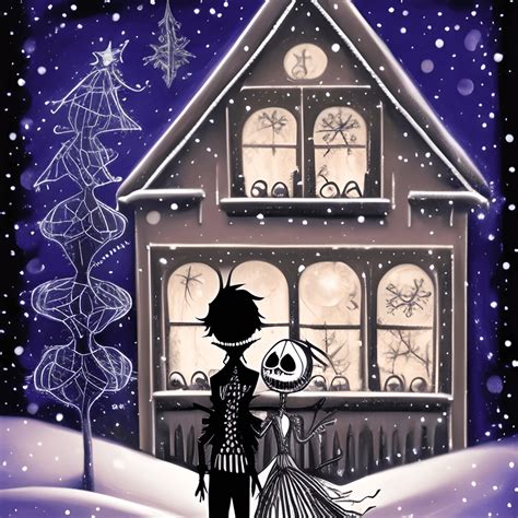 Albtraum Vor Weihnachten Jack Und Sally Im Winter · Creative Fabrica