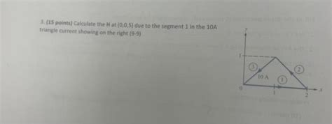solved 3 15 points calculate the h at 0 0 5 due to the