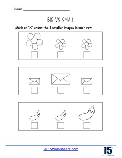 Big Vs Small Worksheets 15