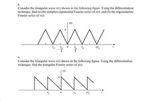 solved 8 consider the triangular wave x t shown in the