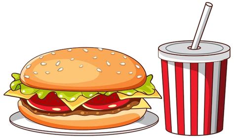 Conjunto Aislado De Comida Chatarra Vector Gratis