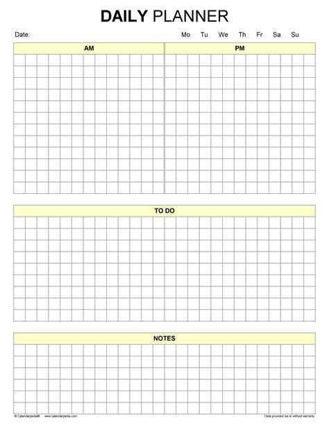 Free Daily Planners In PDF Format 20 Templates