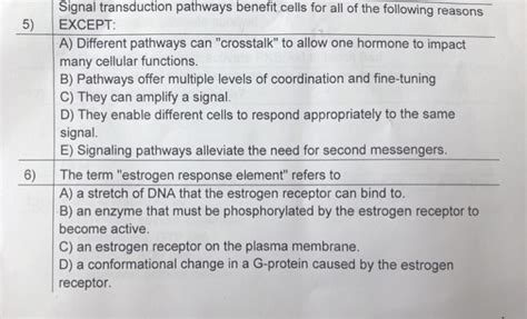 Get Answer Signal Transduction Pathways Benefit Cells For All Of