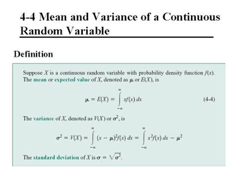 How To Find Mean EX And Variance VX SD Of Continuous Random Variables