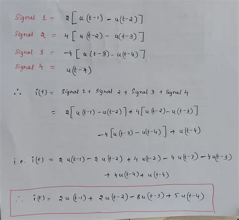 [solved] express the given signal in terms of singularity functions i 1 a course hero