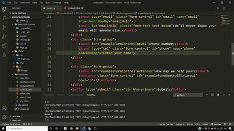 Creating Contact Model UI For Our Django Blog Django Tutorial 32