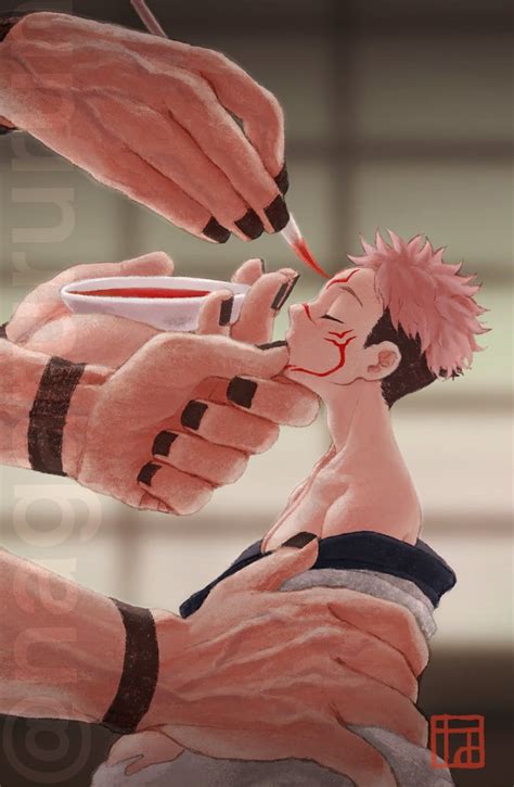 Itadori Yuuji And Ryoumen Sukuna Jujutsu Kaisen Drawn By Nagarururun
