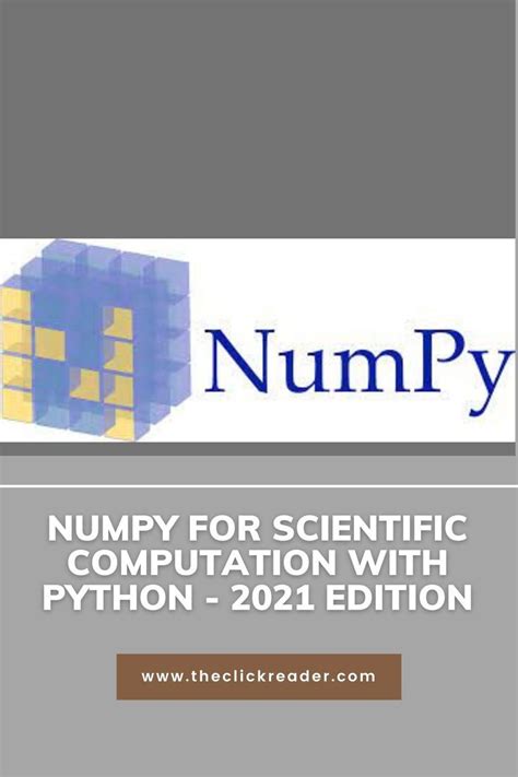 numpy for scientific computation with python 2021 edition data science scientific data