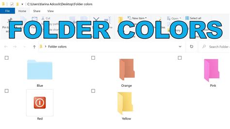 How To Change Folder Color In Windows 10 YouTube