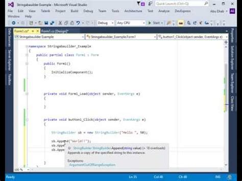 StringBuilder In C Sharp YouTube