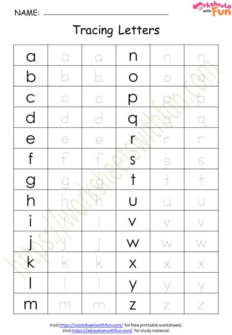 Uppercase And Lowercase Tracing Worksheet