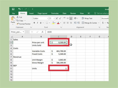 Break Even Chart Excel Template