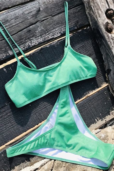 Green Hot Sexy Skimpy Bikinis Two Piece Swimsuits Belawave