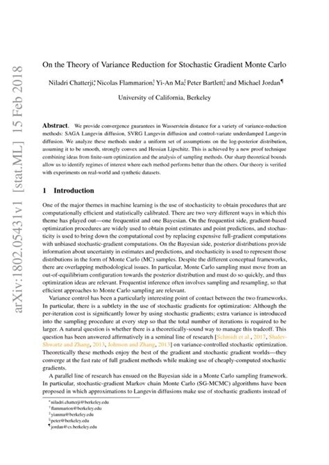 on the theory of variance reduction for stochastic gradient monte carlo deepai