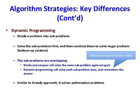 dynamic programming algorithmic strategies divide and conquer greedy