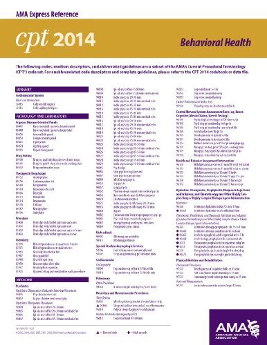 cpt 2014 express reference coding card orthopaedics pricepulse