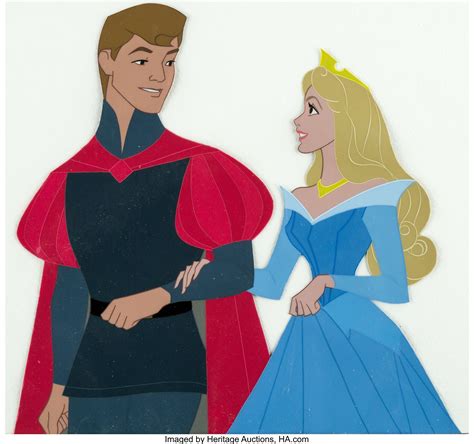 Sleeping Beauty Prince Phillip And Princess Aurora Productioncolor Model Cel Walt Disney 1959