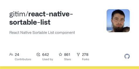 GitHub Gitim React Native Sortable List React Native Sortable List