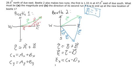 vector addition example problem youtube