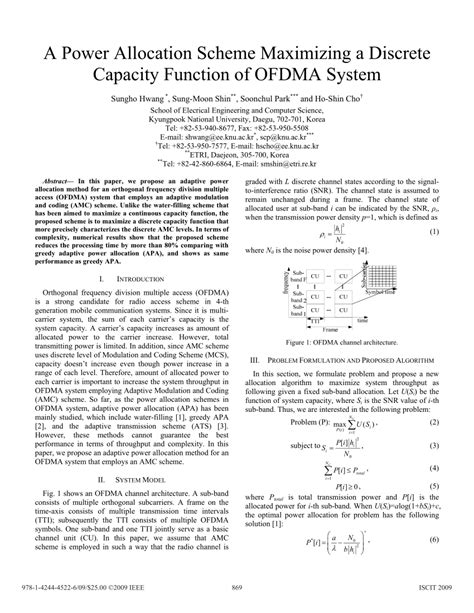 pdf a power allocation scheme maximizing a discrete capacity function of ofdma system