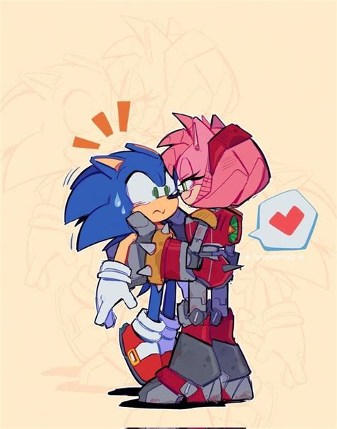 Two Cartoon Characters Hugging Each Other In Front Of A Pink And Blue Background With The Words