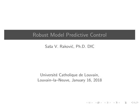 pdf robust model predictive control