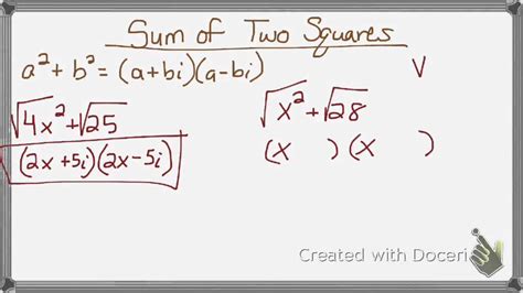 sum of two squares youtube