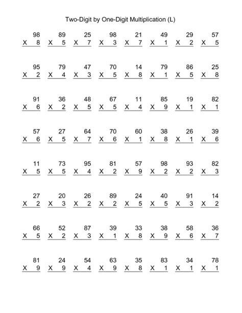 6Th Grade Math Worksheets Multiplication – Free Printable Practice ...