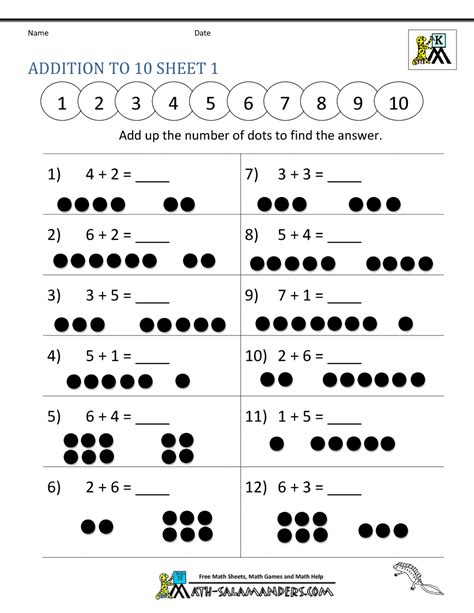 Addition With 10 Worksheets – Free Printable Practice Sheets Pdf ...