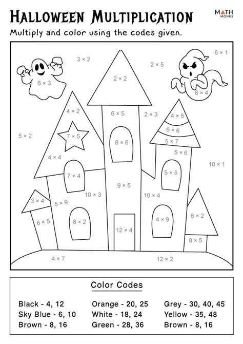 Free Math Halloween Worksheets - SCIENCE EDUCATION
