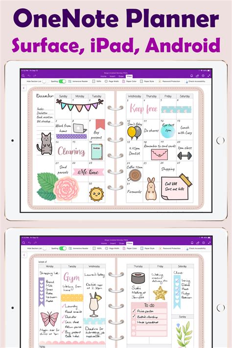 Free Onenote Planner Templates - SCIENCE EDUCATION
