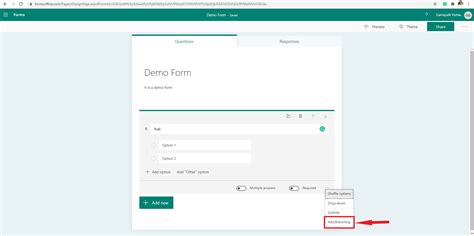 How To Use Branching In Microsoft Forms